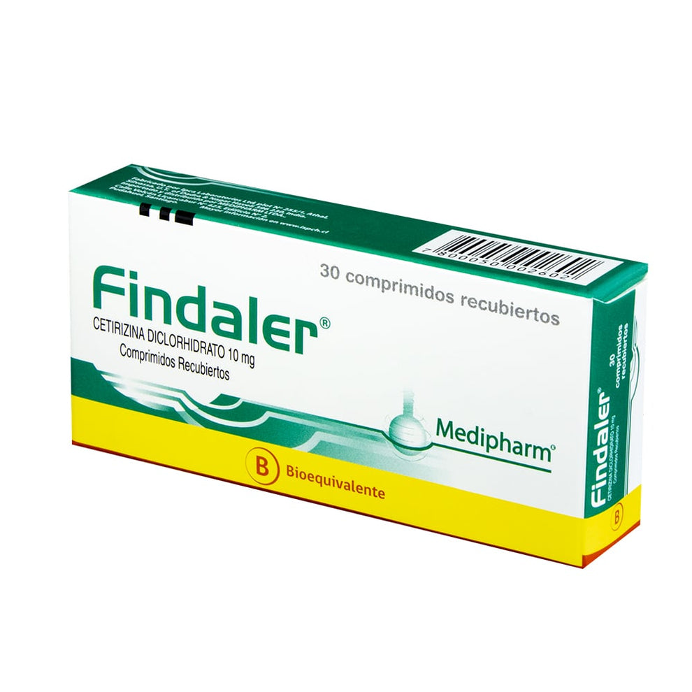 Findaler Comprimidos 10 mg x 30 (Cetirizina) – Farmacias LF